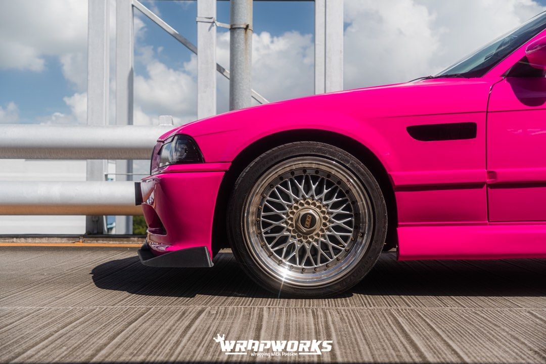 BMW E36 - Gloss Magenta Full Wrap, Car Accessories, Accessories on ...