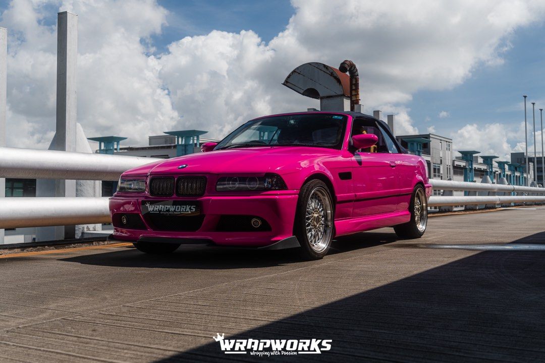 BMW E36 - Gloss Magenta Full Wrap, Car Accessories, Accessories on ...
