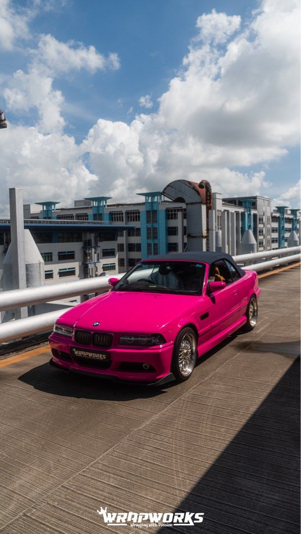 BMW E36 - Gloss Magenta Full Wrap, Car Accessories, Accessories on ...