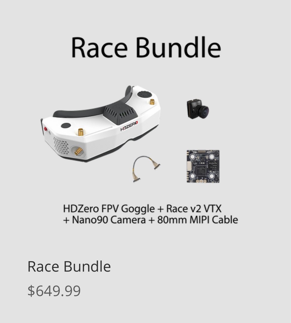 BNIB HDZero Race Bundle [Digital/Analog FPV Goggles + System], Photography, Drones on Carousell