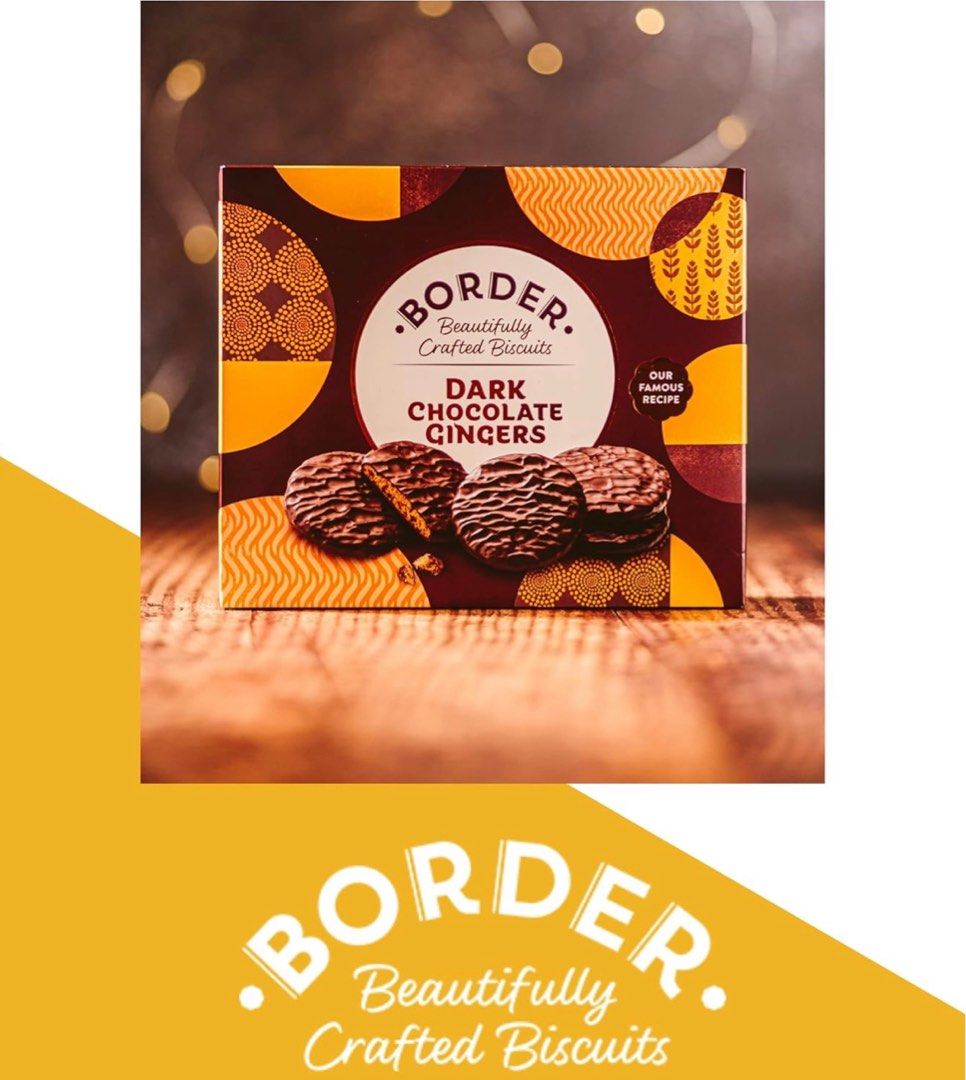 Border Dark Chocolate Ginger cookies (opened bag), Food & Drinks ...