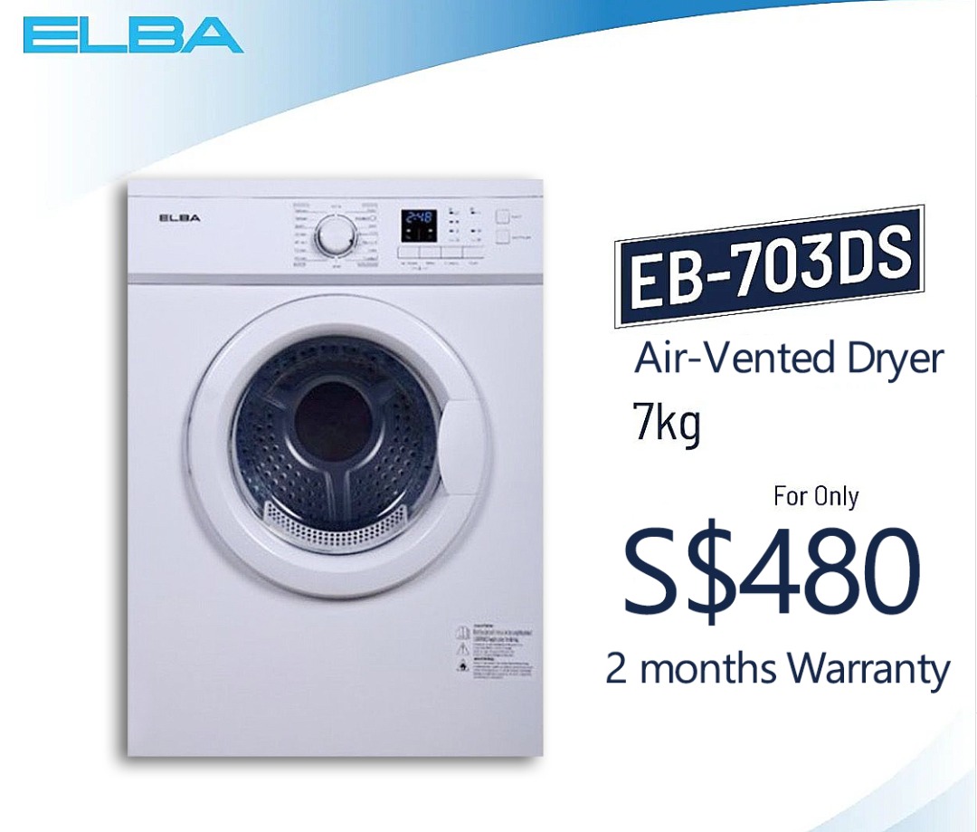 BRAND NEW ELBA Air Vented Dryer 7kg EB-703DS (STILL in ORIGINAL ...