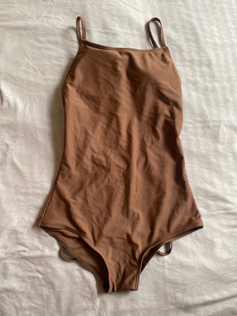 Brown One Piece Bikini, Women's Fashion, Swimwear, Bikinis & Swimsuits ...