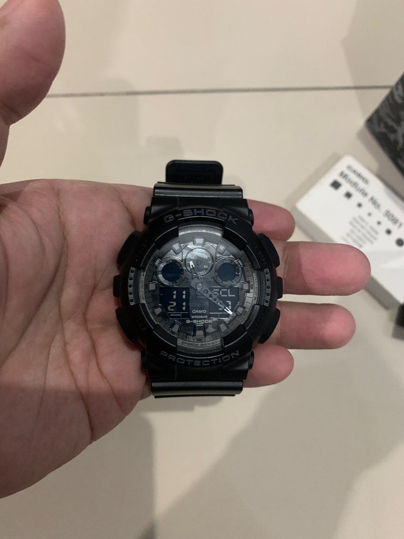 Casio G-Shock Analog Digital Black Watch For Men (GA-100CF-1ADR), Men's Fashion, Watches ...
