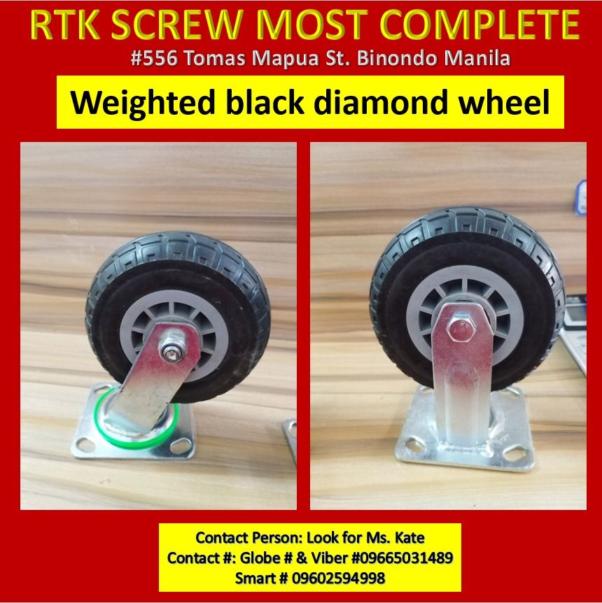 Caster Wheel Weighted black diamond wheel, Commercial & Industrial ...