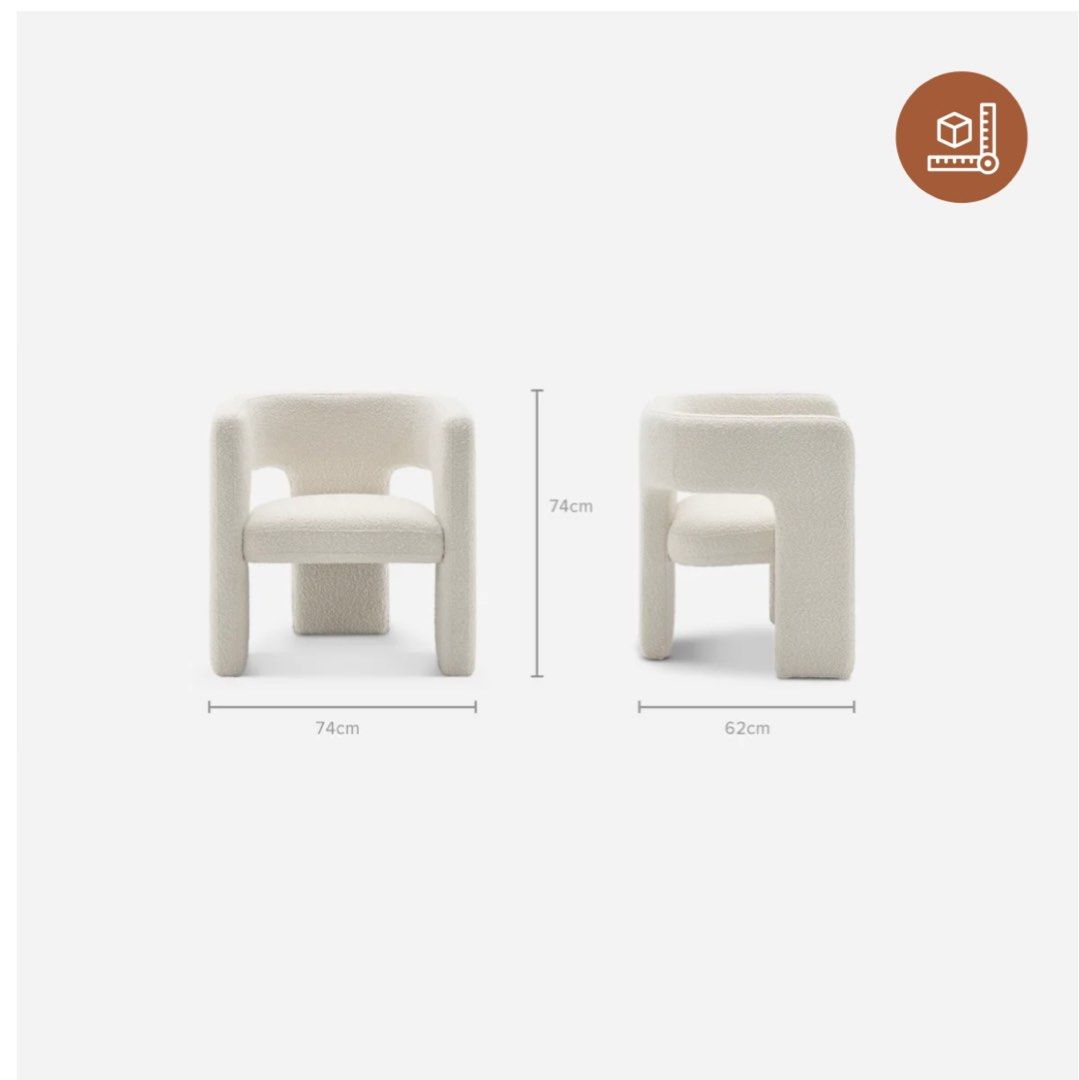 Castlery Paloma boucle chair, Furniture & Home Living, Furniture ...