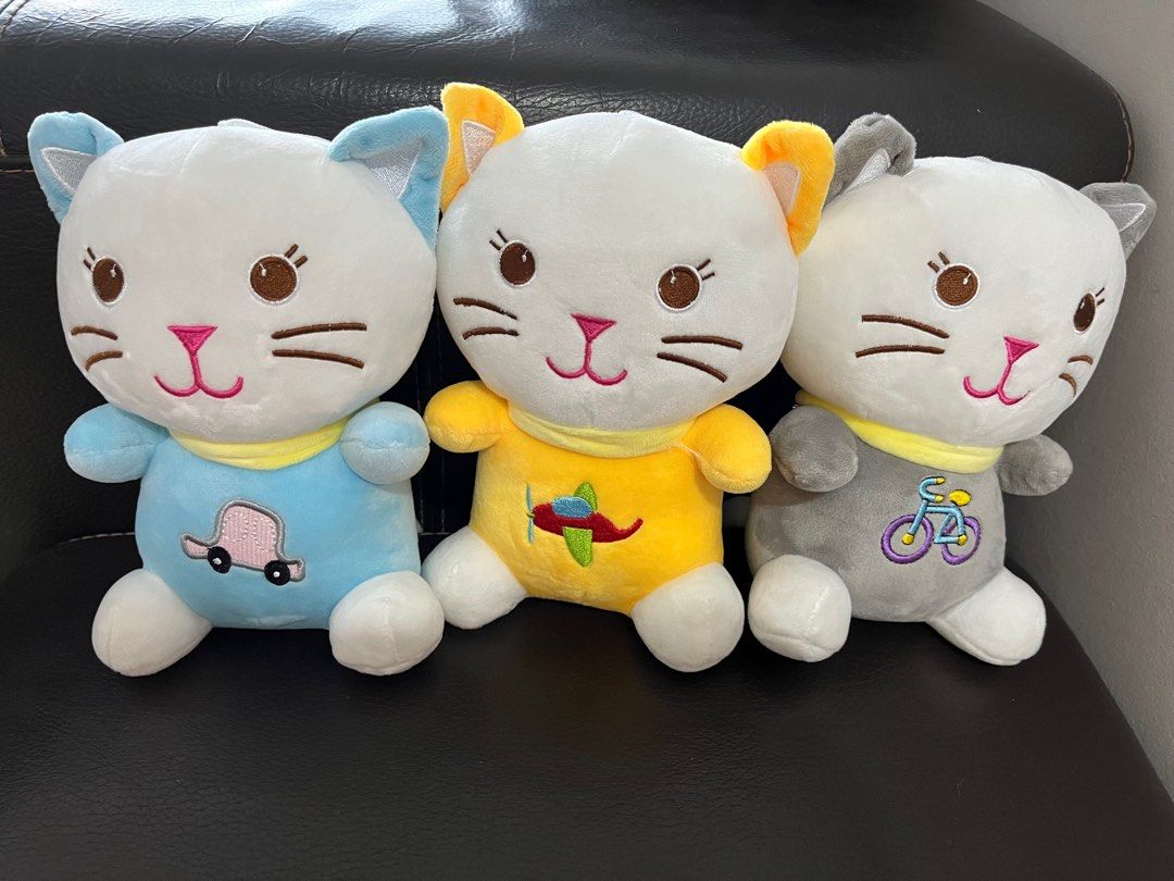 Cat soft toys (3 for $15), Hobbies & Toys, Toys & Games on Carousell