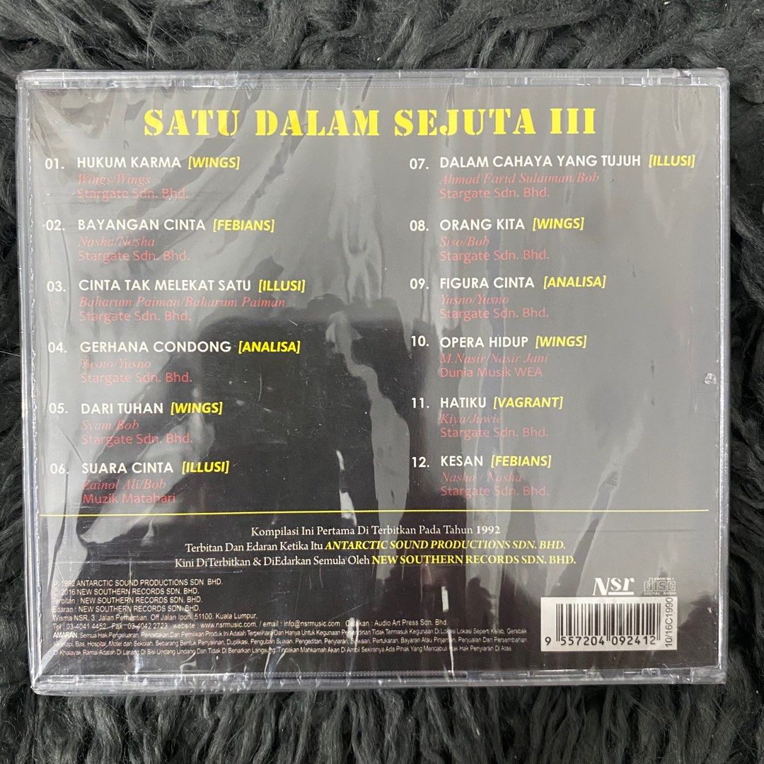 CD SATU DALAM SEJUTA 111 wings,illusi,febians,analisa, Hobbies & Toys ...