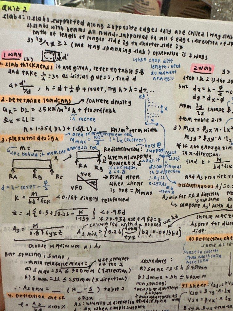 Cheat Sheet for Reinforced Concrete (CV3011), Hobbies & Toys, Books & Magazines, Textbooks on ...