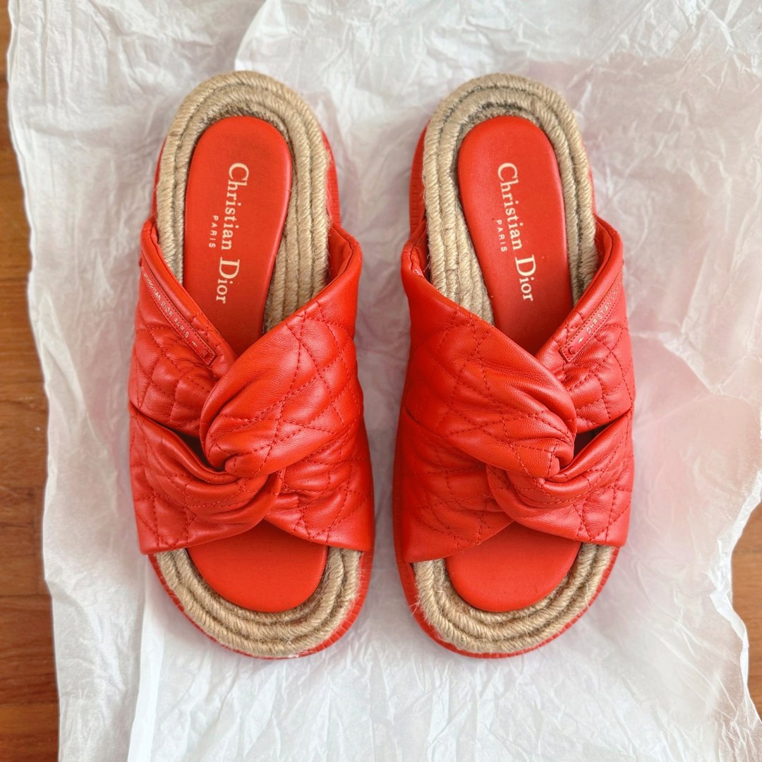 Christian Dior Cannage Slider Sandals 39, Luxury, Sneakers & Footwear ...