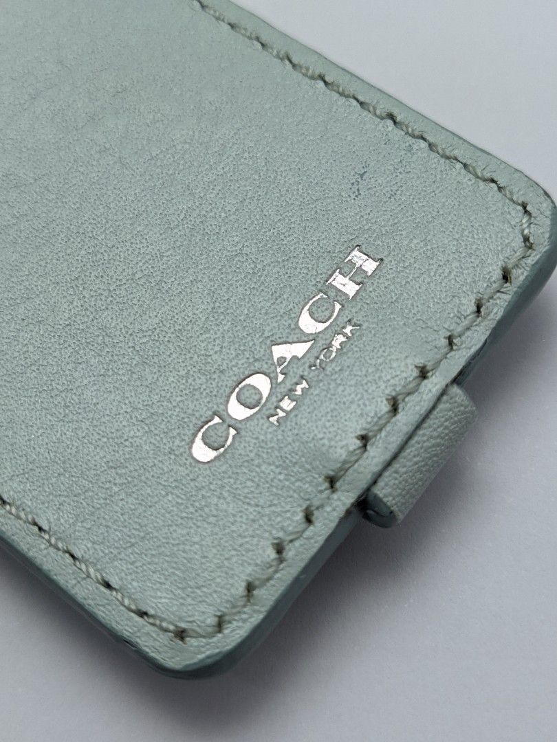 Coach bag hang tag name tag, Tiffany blue colour, Luxury, Accessories ...