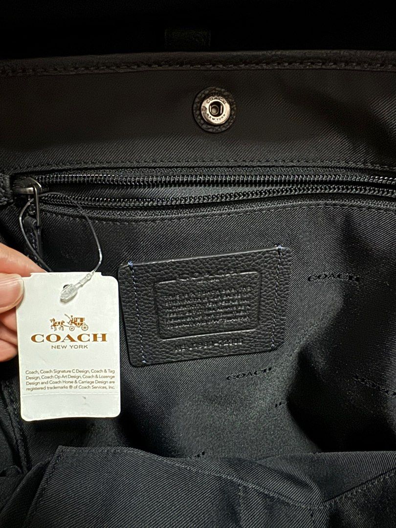 Coach leather laptop backpack, Women's Fashion, Bags & Wallets ...