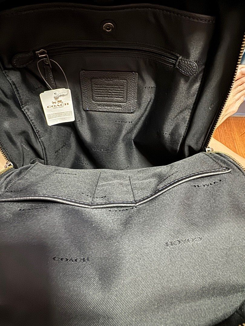 Coach leather laptop backpack, Women's Fashion, Bags & Wallets ...