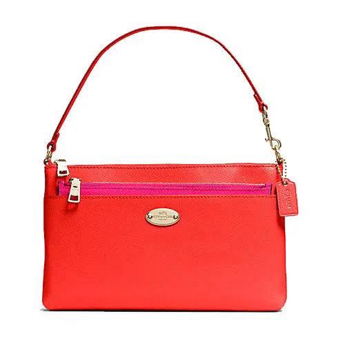 COACH POP-UP POUCH IN BI-COLOR CROSSGRAIN LEATHER (F53014), Luxury ...