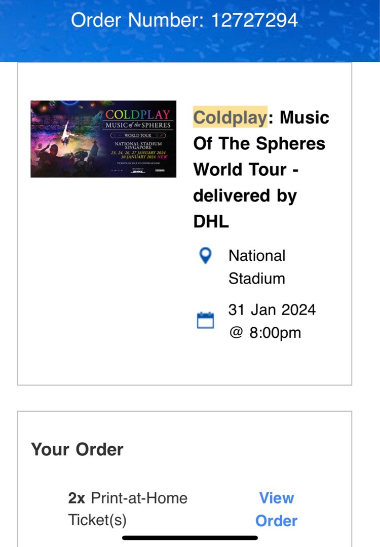Coldplay: Music Of The Spheres World Tour, Tickets & Vouchers, Event ...