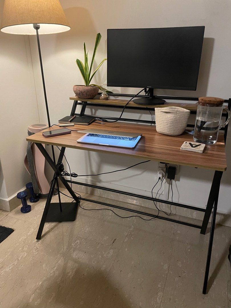 Computer Table + Chair, Furniture & Home Living, Furniture, Tables ...