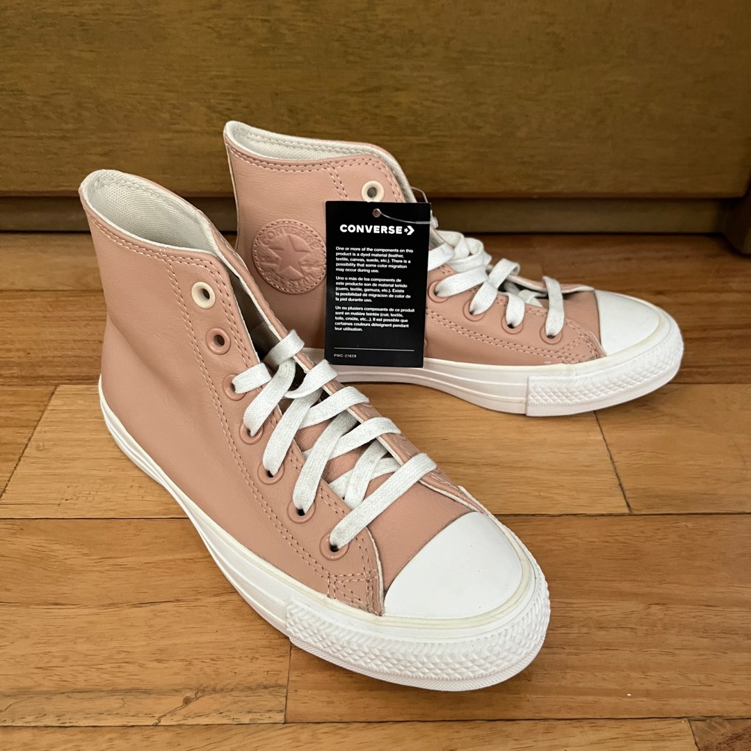 Converse leather high top, Women's Fashion, Footwear, Sneakers on Carousell