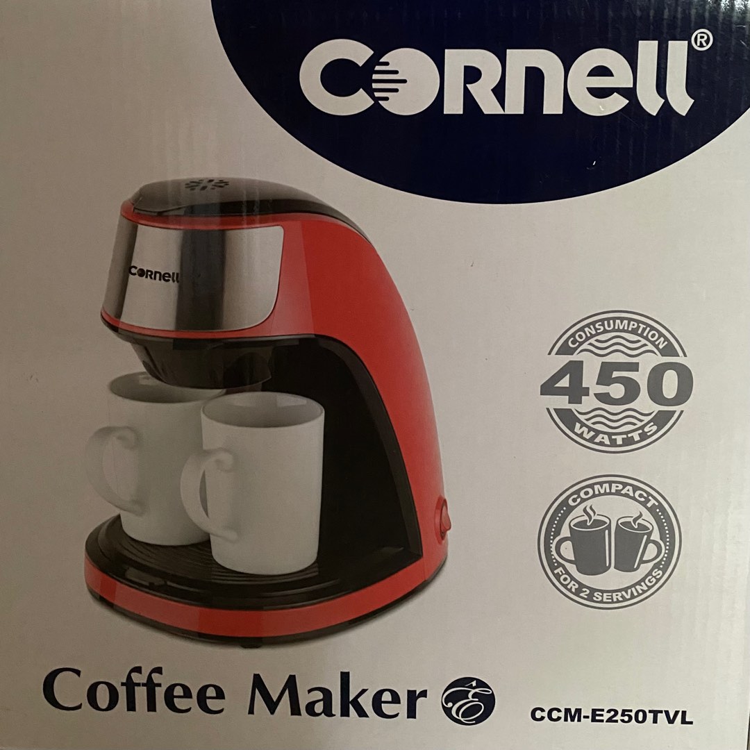 Cornell 2 Cups Coffee Maker CCM-E250TVL, TV & Home Appliances, Kitchen ...