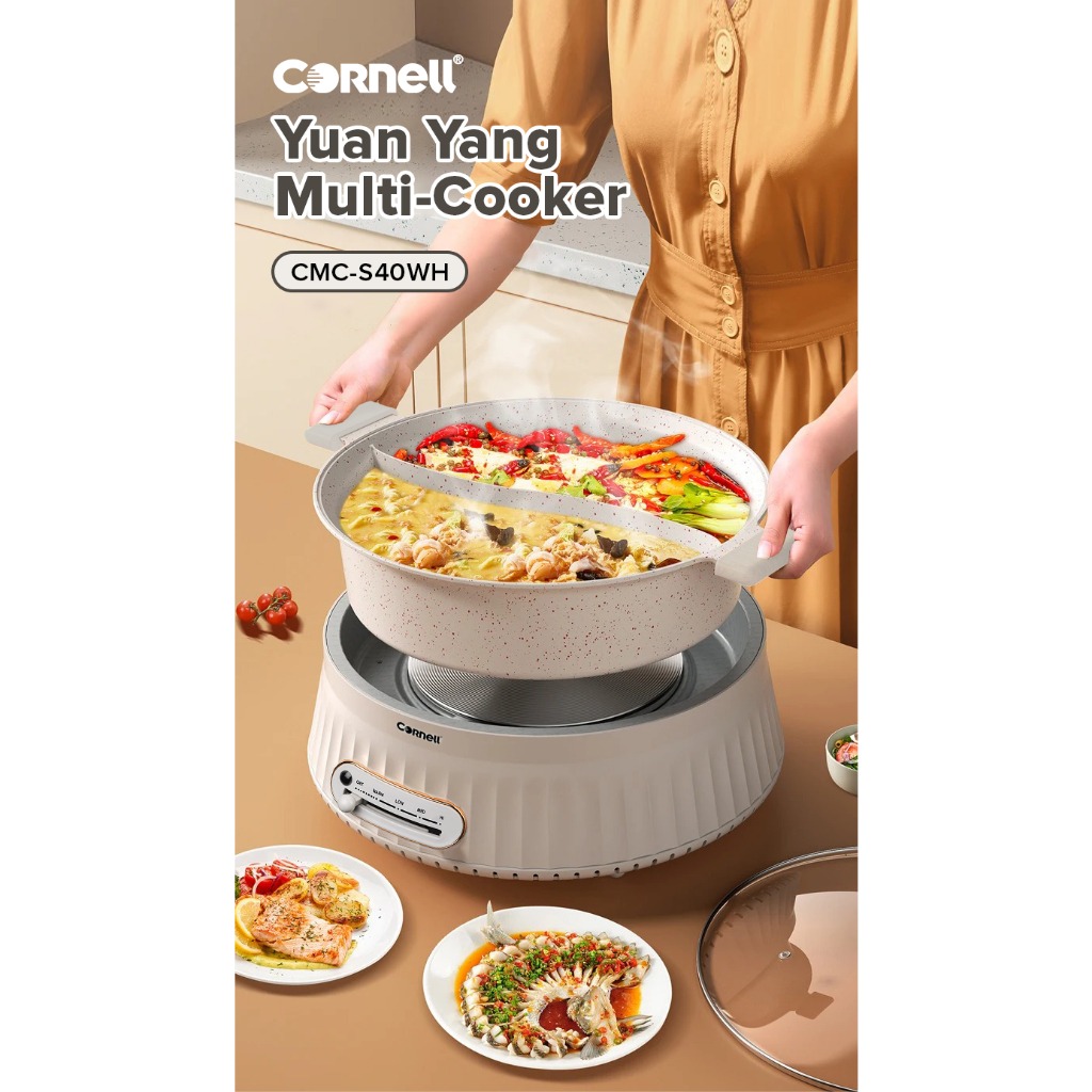 Cornell Steamboat Multi Cooker with Yuan Yang Pot, TV & Home Appliances ...