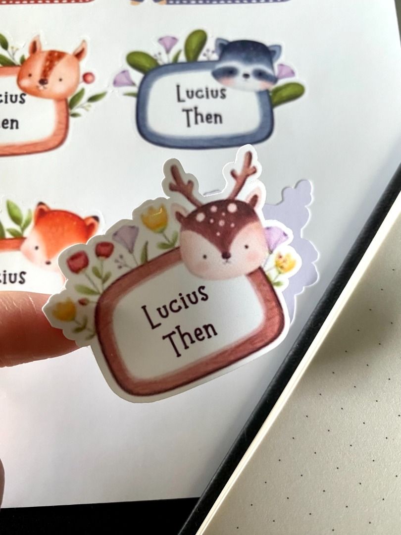 Customized Name Sticker Labels - Jungle Friends (50 in a set), Hobbies ...