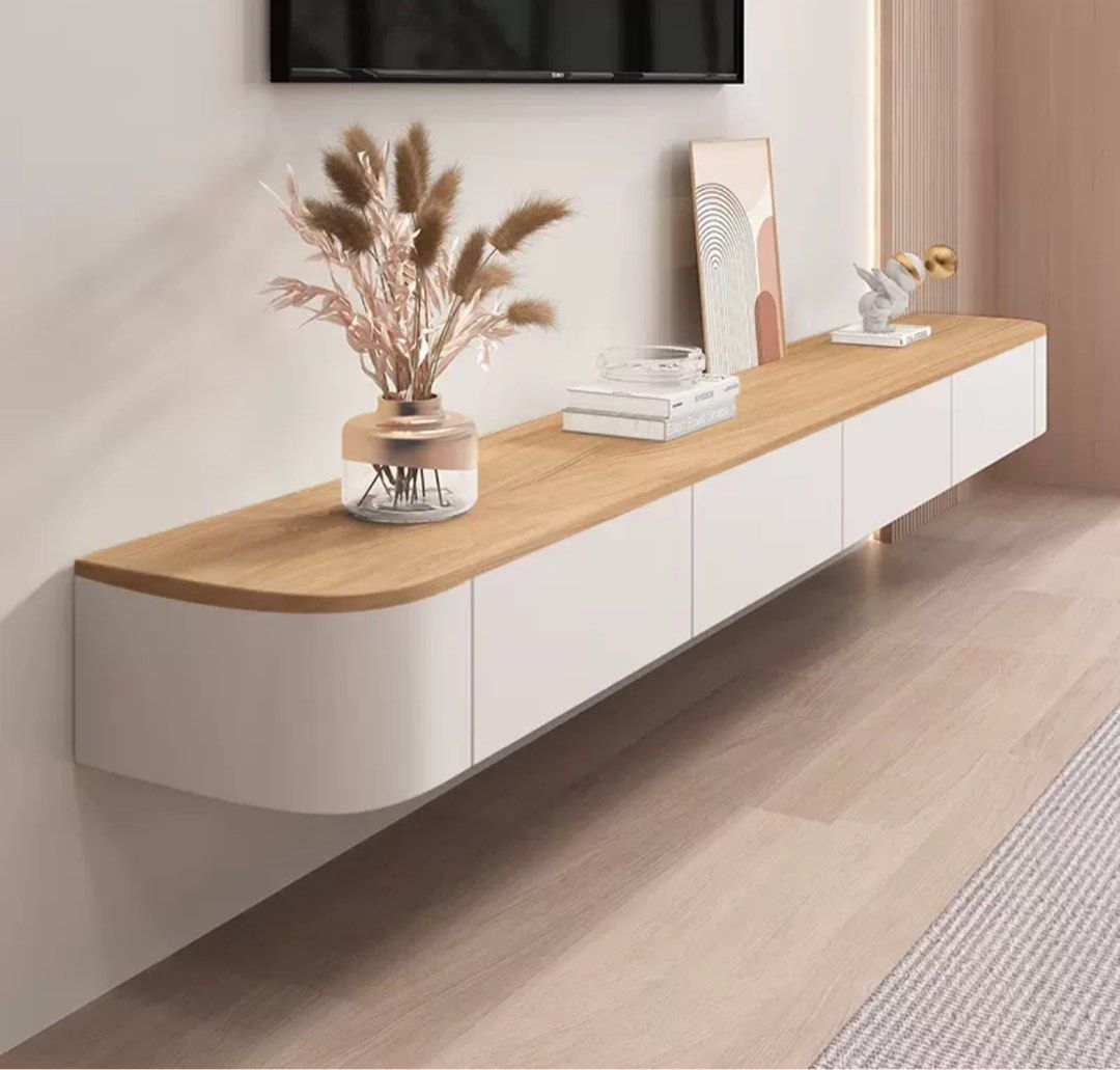 DAISE Modern Japandi Floating TV Console, Furniture & Home Living ...