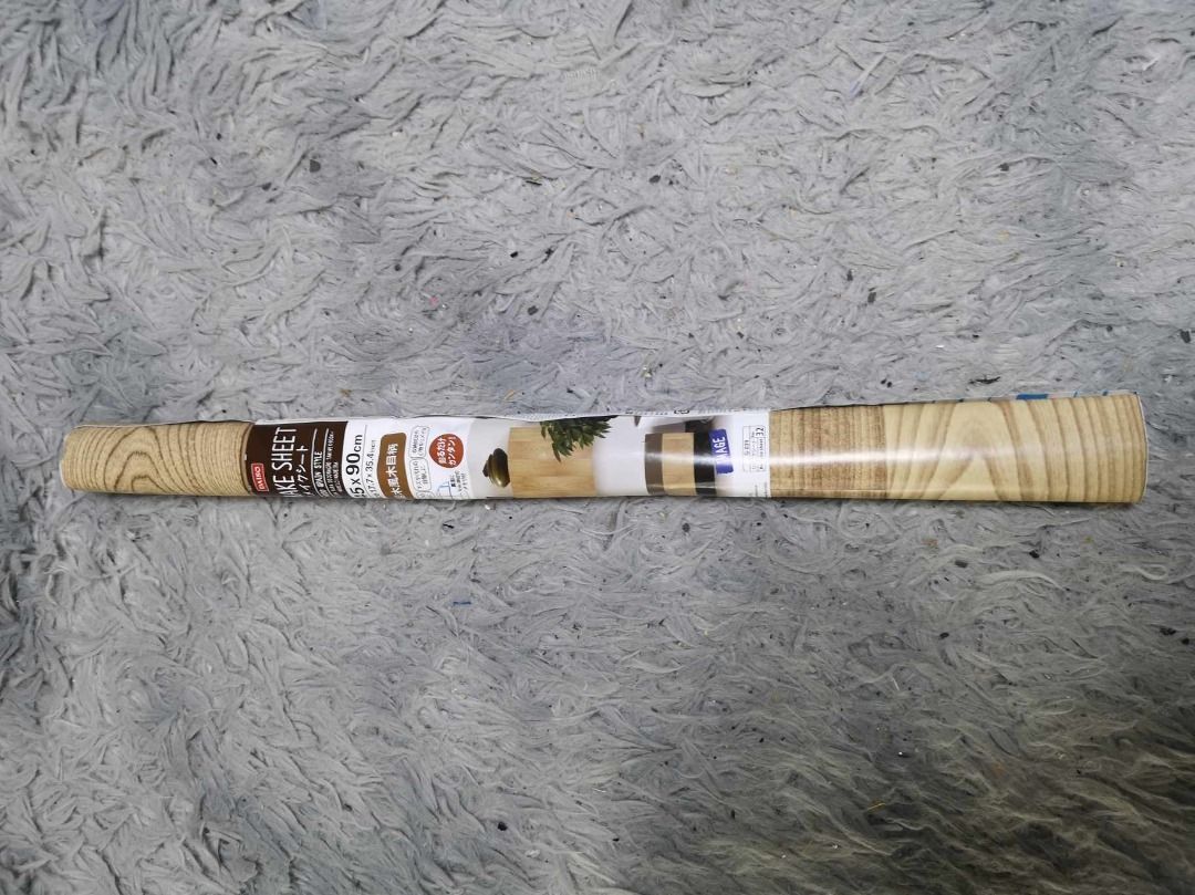 Daiso Wood grain Style Sheet, Furniture & Home Living, Home Decor, Wall ...