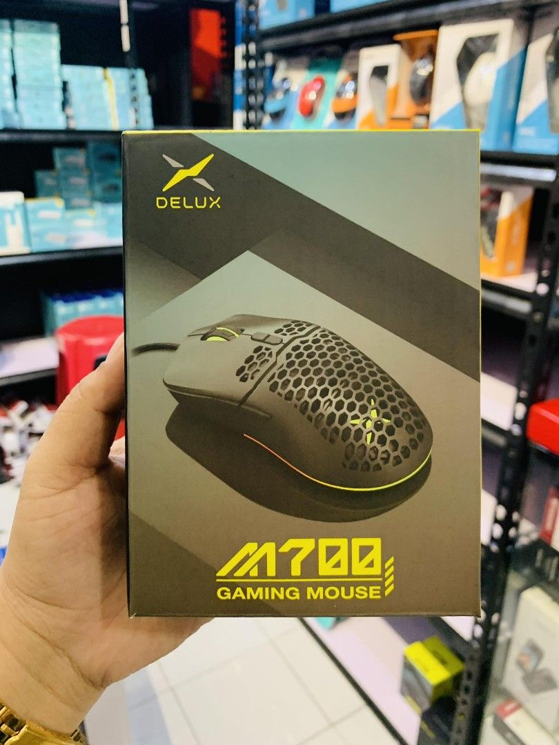 Delux M700A RGB Wired Gaming Mouse Honeycomb Design Black, Computers ...