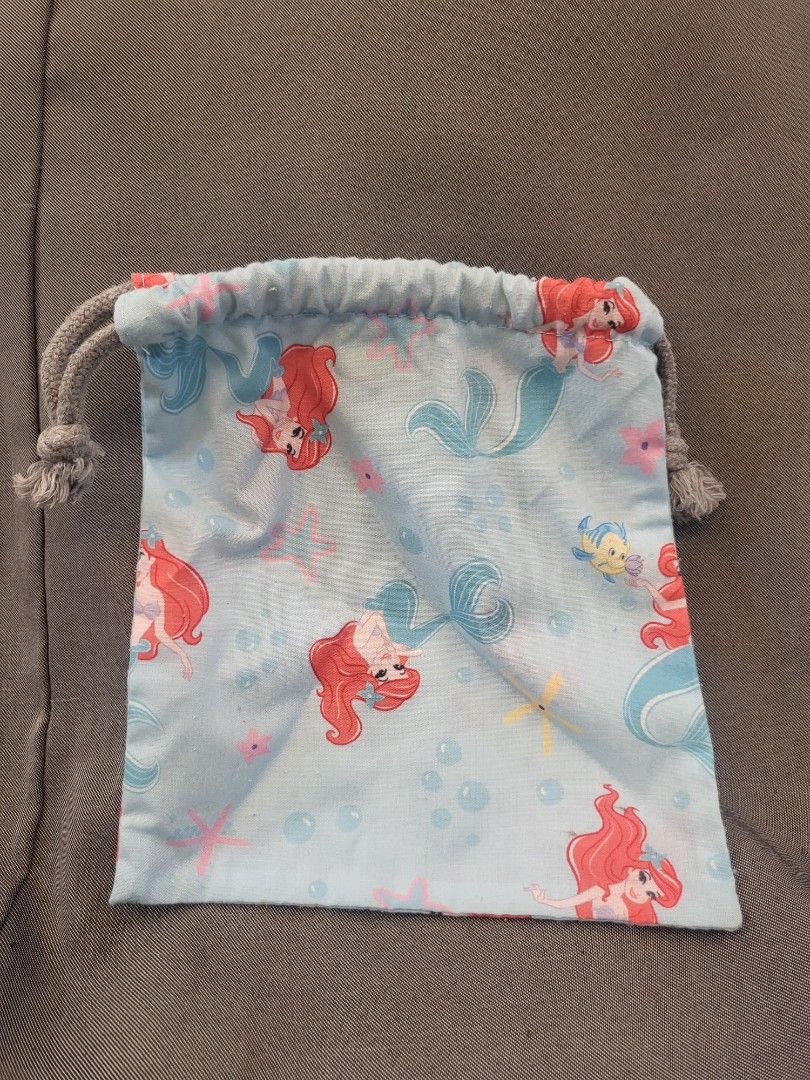 Disney Princess Ariel Blue Drawstring Pouch, Women's Fashion, Bags ...