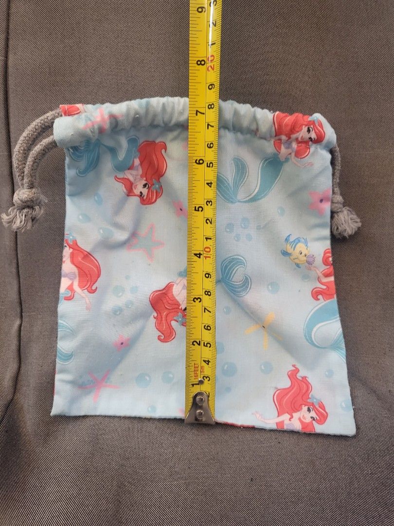 Disney Princess Ariel Blue Drawstring Pouch, Women's Fashion, Bags ...