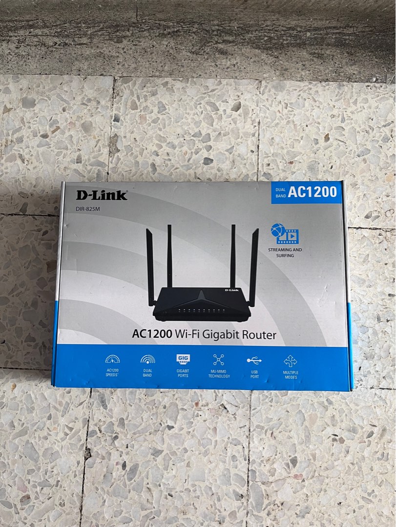 [Used] D-Link AC1200 wi-fi gigabit router (dir-825m), Computers & Tech ...