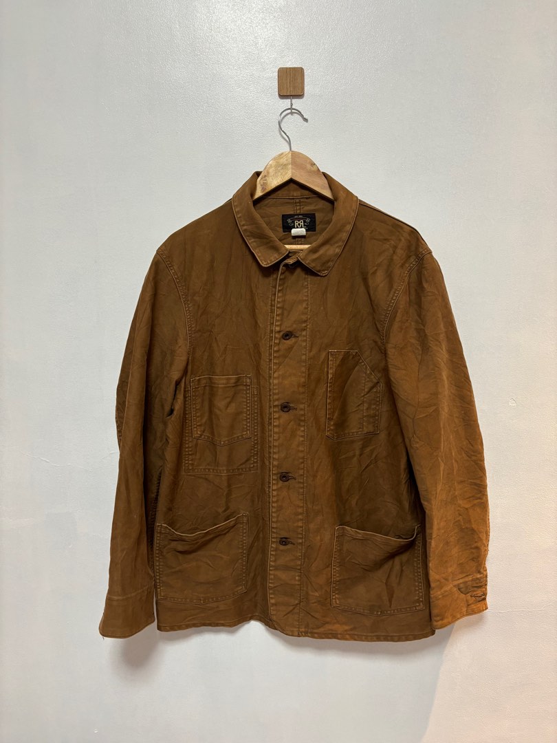 Double RL RRL Moleskin Like Chore Jacket, Men's Fashion, Coats, Jackets ...