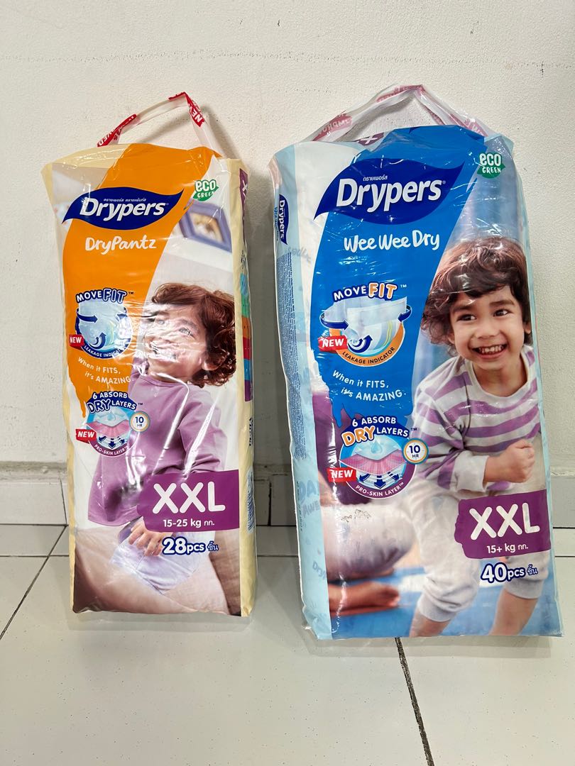 Drypers Diaper XXL, Babies & Kids, Bathing & Changing, Diapers & Baby ...