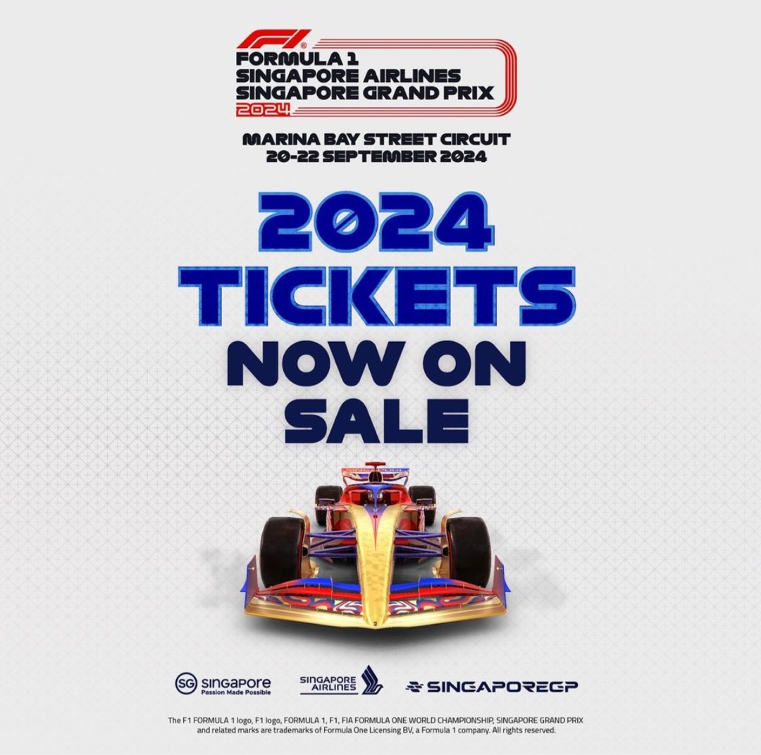 F1 Singapore GP 2024 Turn 2 Grandstand Ticket Section A2 Formula One ...