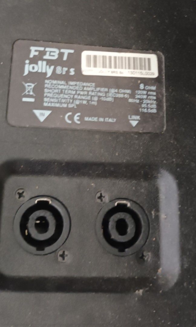 FBT speakers Jolly 8 ra, Audio, Soundbars, Speakers & Amplifiers on ...