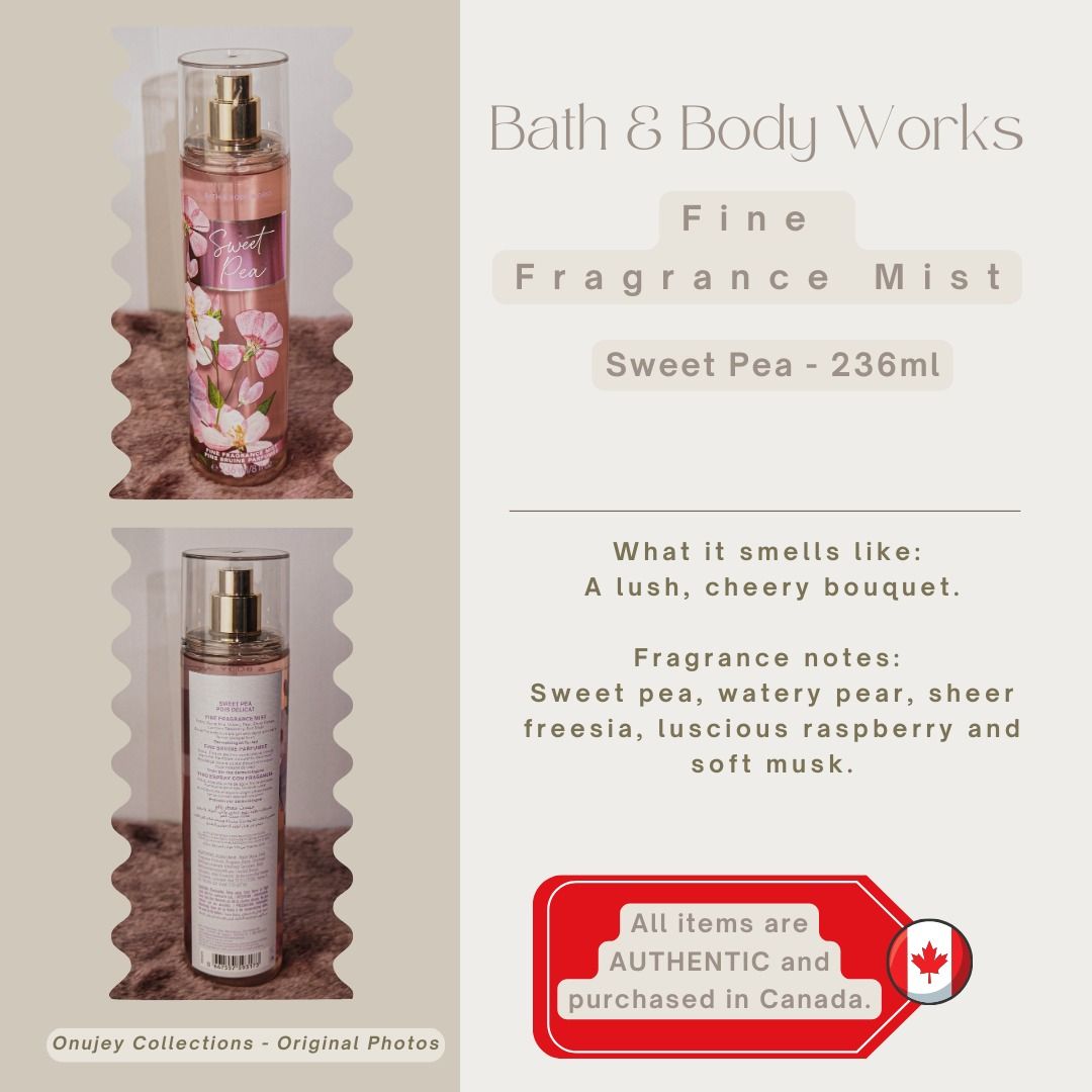 Fine Fragrance Mist - Sweet Pea 236ml, Beauty & Personal Care ...