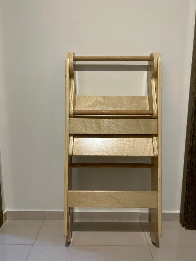 Foldable learning tower solid wood, Babies & Kids, Baby Nursery & Kids ...