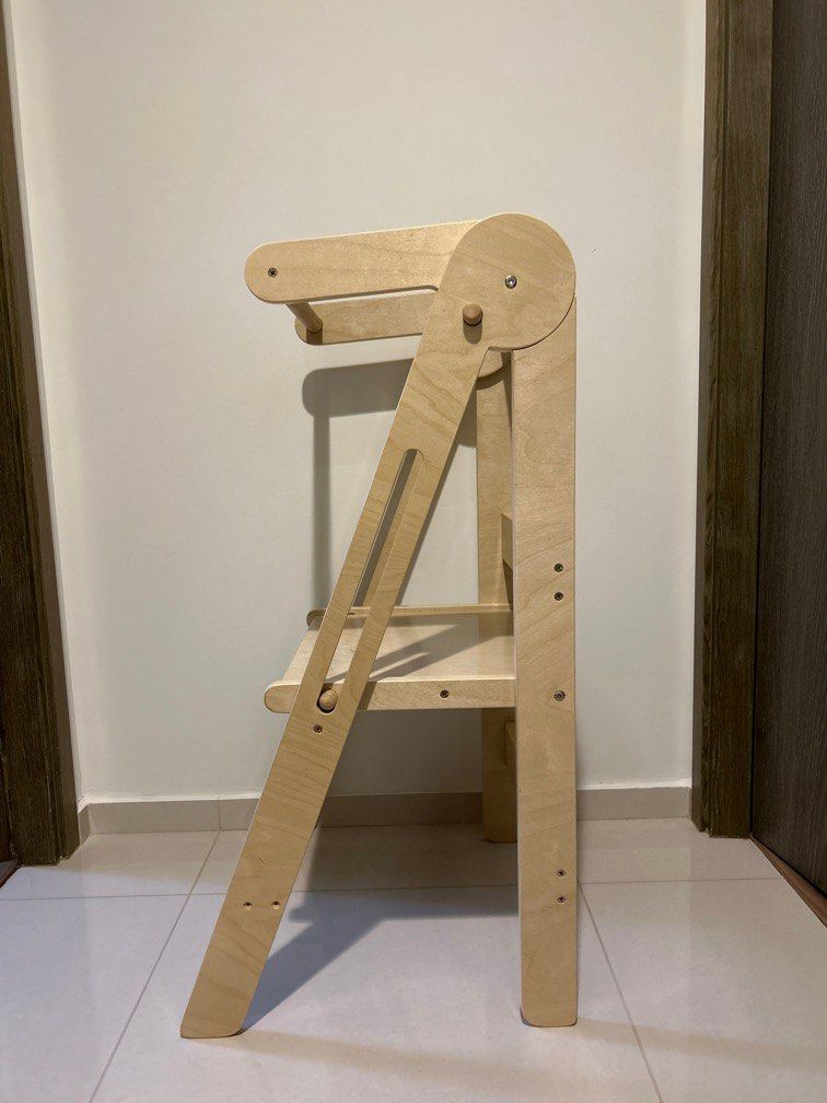 Foldable learning tower solid wood, Babies & Kids, Baby Nursery & Kids ...