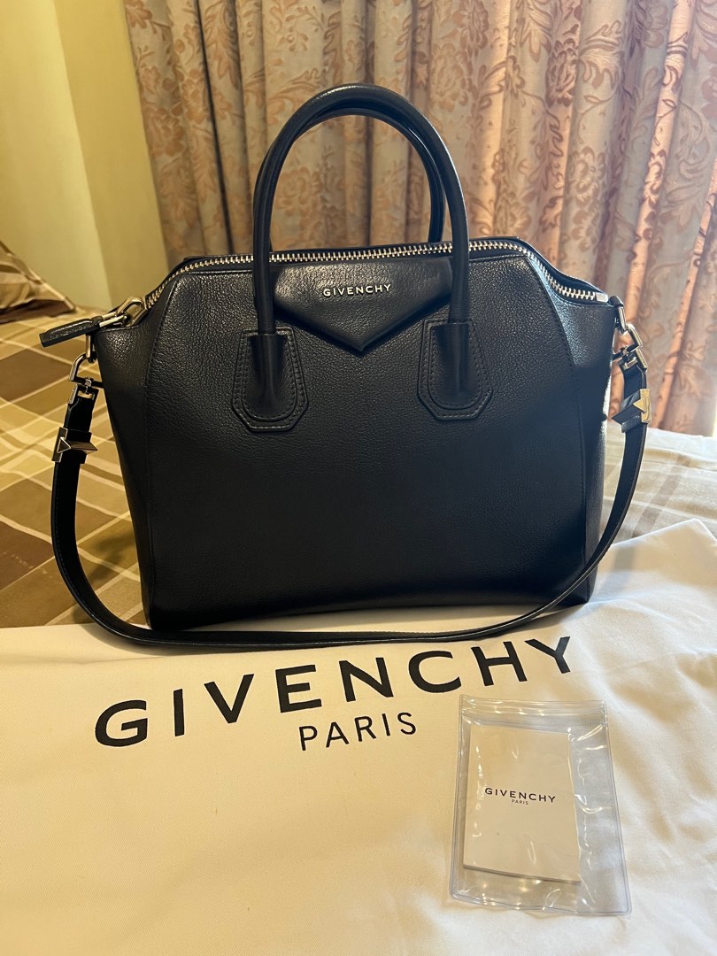 GIVENCHY Antigona Leather Dark Navy 2 Way Shoulder Bag in Medium, Luxury, Bags & Wallets on ...