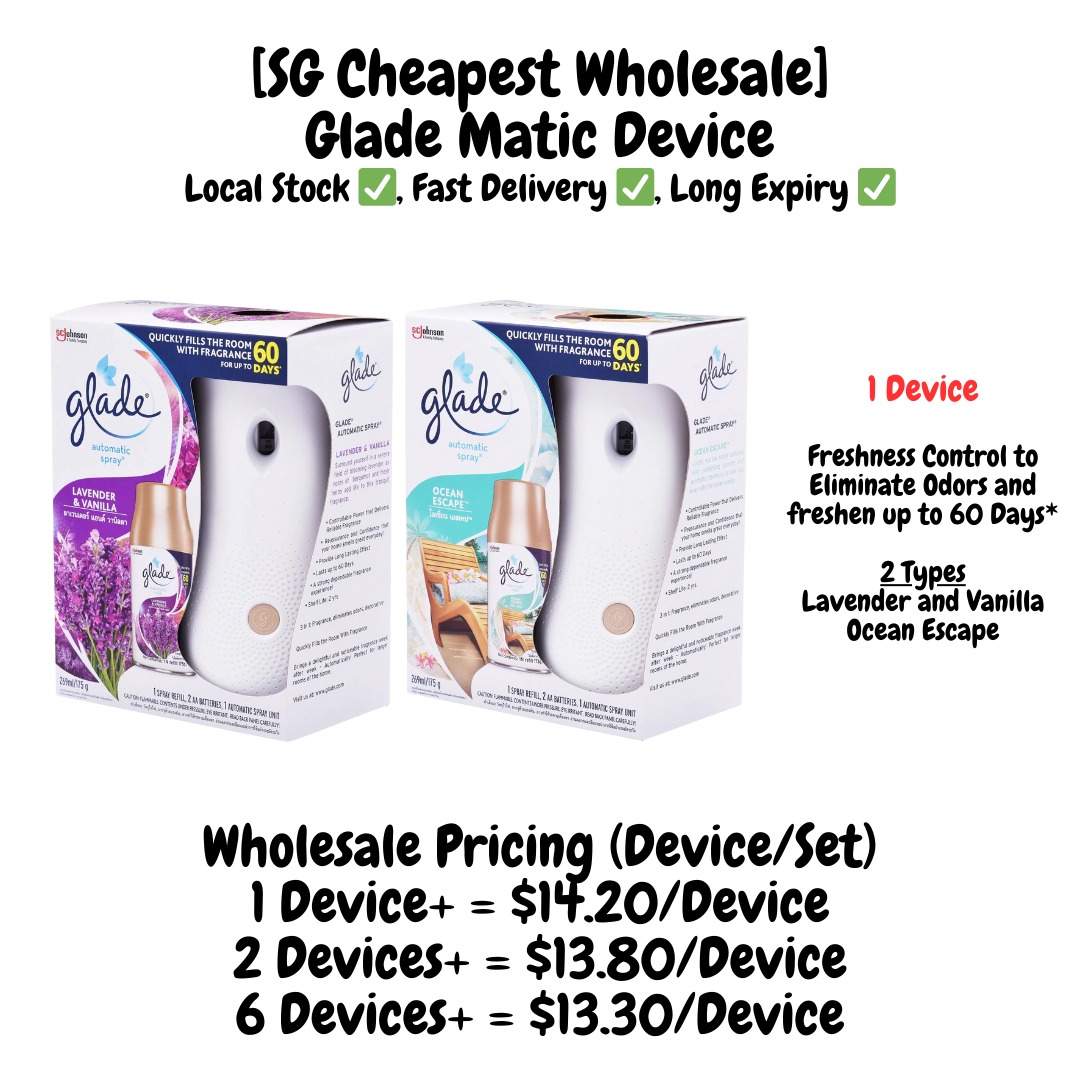 Glade Automatic Spray Starter Kit with Refill Included, Furniture ...