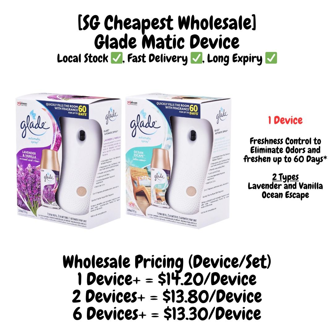 Glade Automatic Spray Starter Kit with Refill Included, Furniture ...