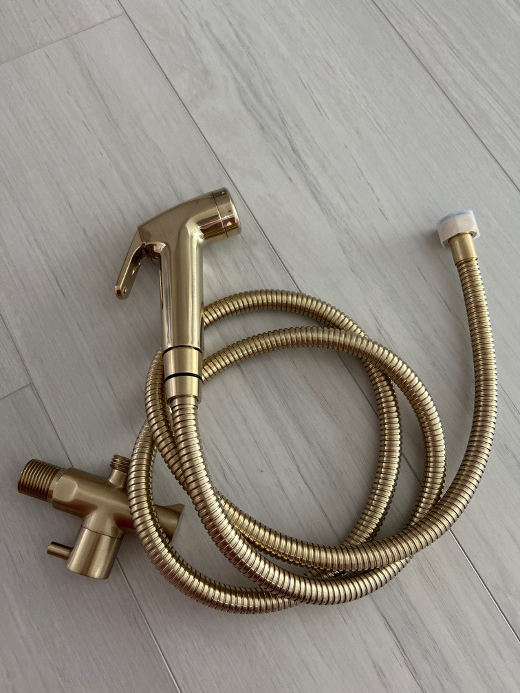 Golden colour bidet spray, Furniture & Home Living, Bathroom & Kitchen ...