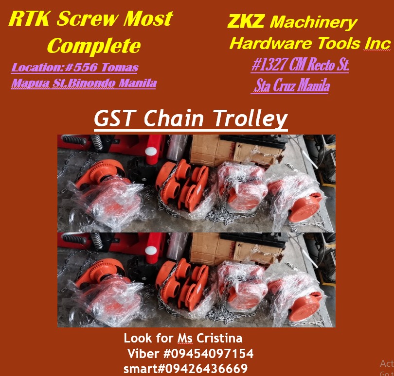 GST Chain Trolley, Commercial & Industrial, Construction Tools ...