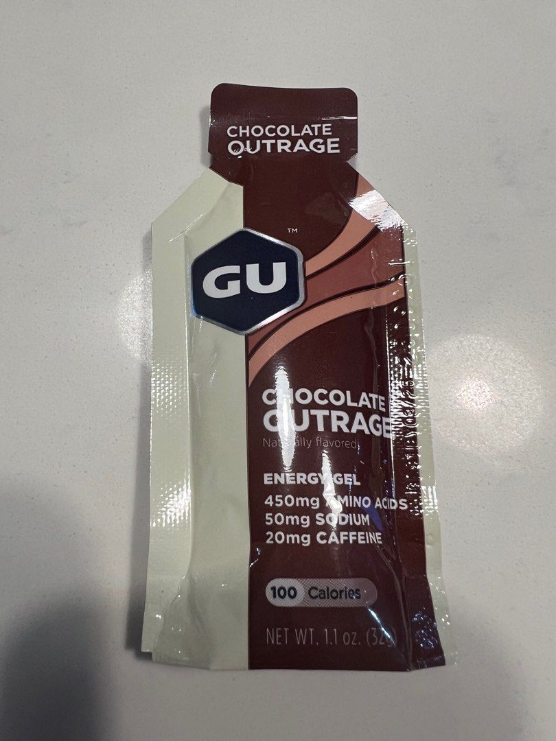 GU Gel - Chocolate Outrage, Health & Nutrition, Health Supplements ...