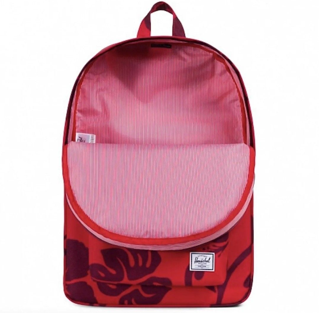Herschel Classic Backpack - Aloha Red, Women's Fashion, Bags & Wallets ...