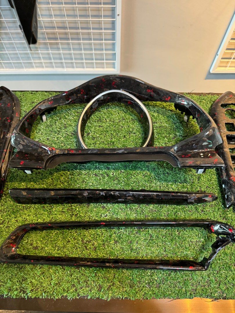 Honda fit/jazz GK5 interior Forged Carbon Red Flakes, Car Accessories ...