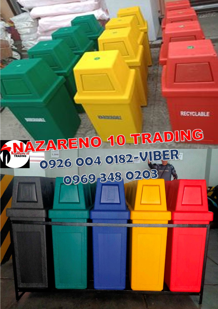 hooded trash bin 85 liters Large capacity, Furniture & Home Living ...