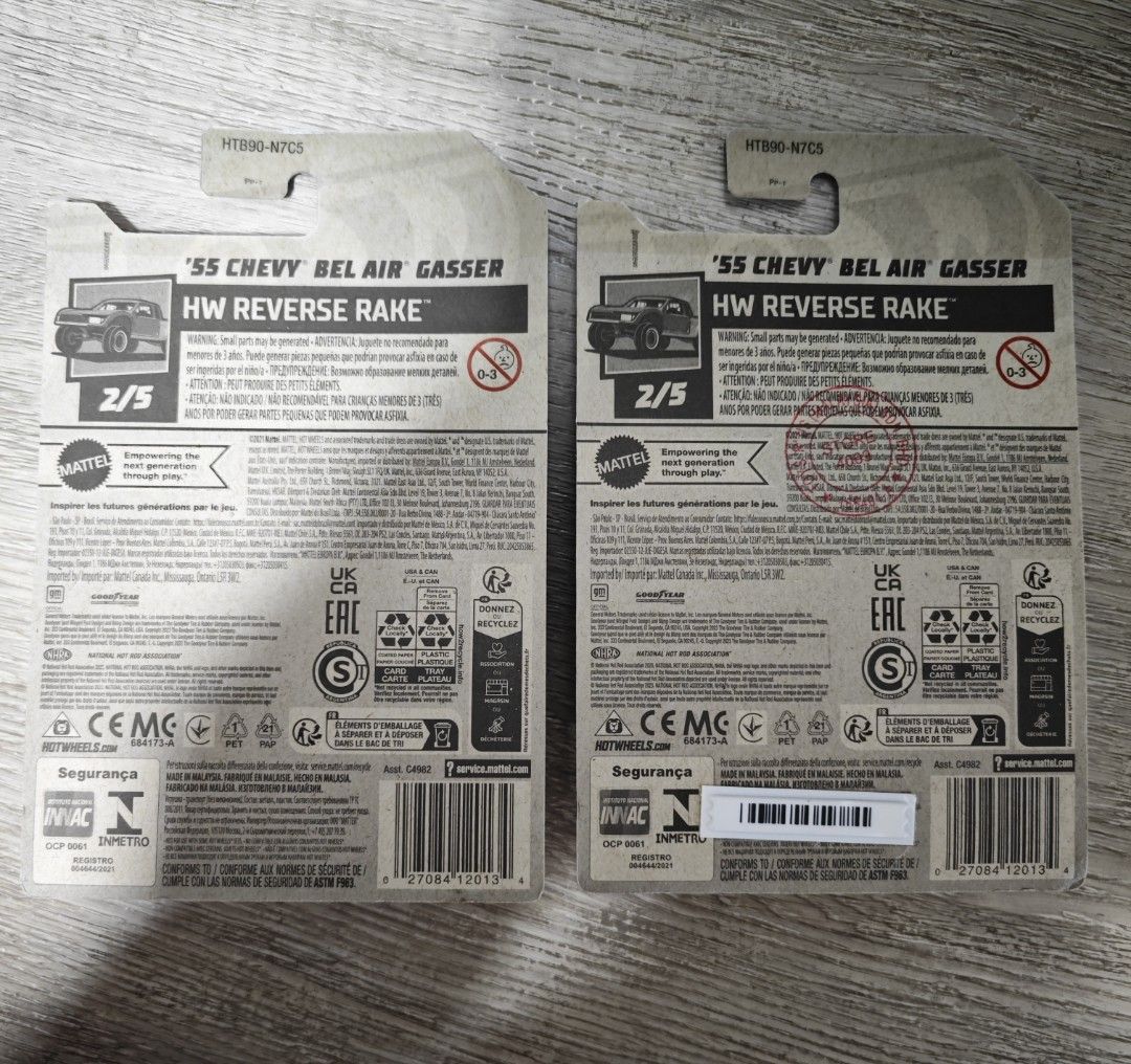 Hot Wheels Reverse Rake, '55 Chevy Bel Air Gasser, Hobbies & Toys, Toys ...