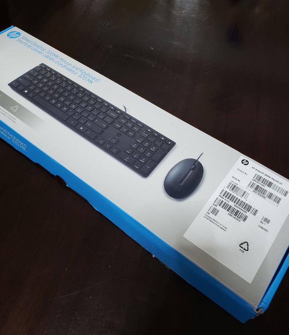 HP Wired Desktop 320MK Mouse and Keyboard, Computers & Tech, Parts ...