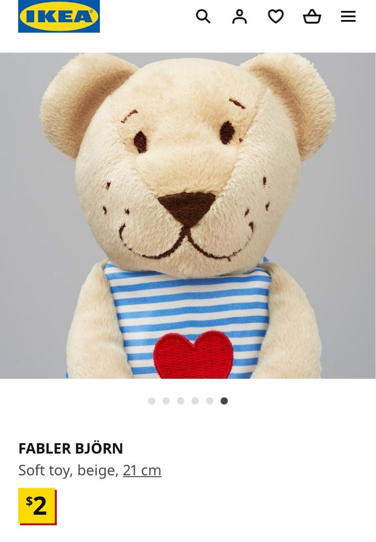 IKEA Fabler Bjorn Soft Toy (beige), Hobbies & Toys, Toys & Games on Carousell