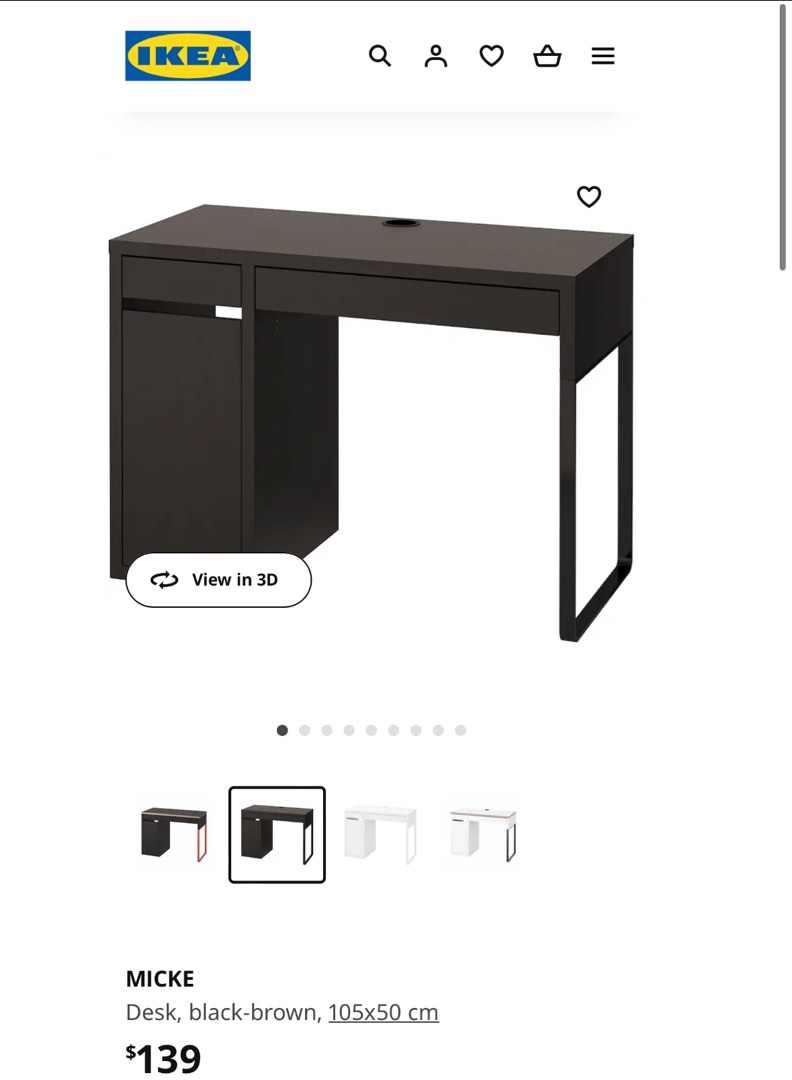 IKEA study table, Furniture & Home Living, Furniture, Tables & Sets on ...